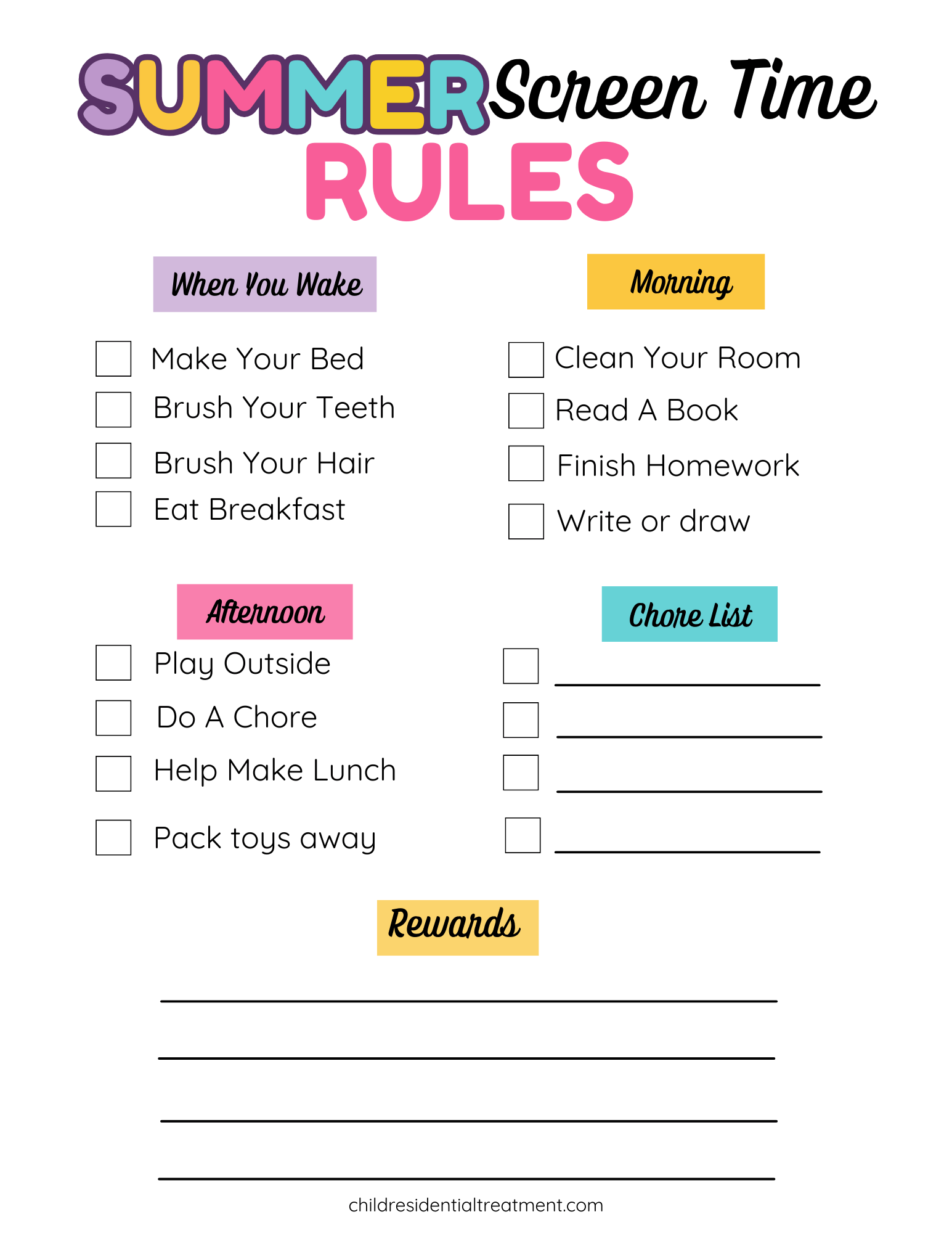 Summer Screen Time Rules (with Free Printable) - Parent Strong